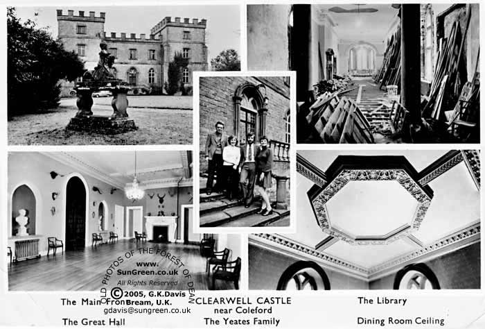 An old postcard of Clearwell Castle in the Forest of Dean