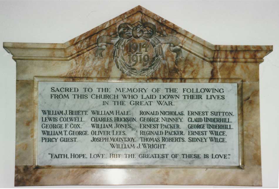 St Stephens church war memorial, Cinderford